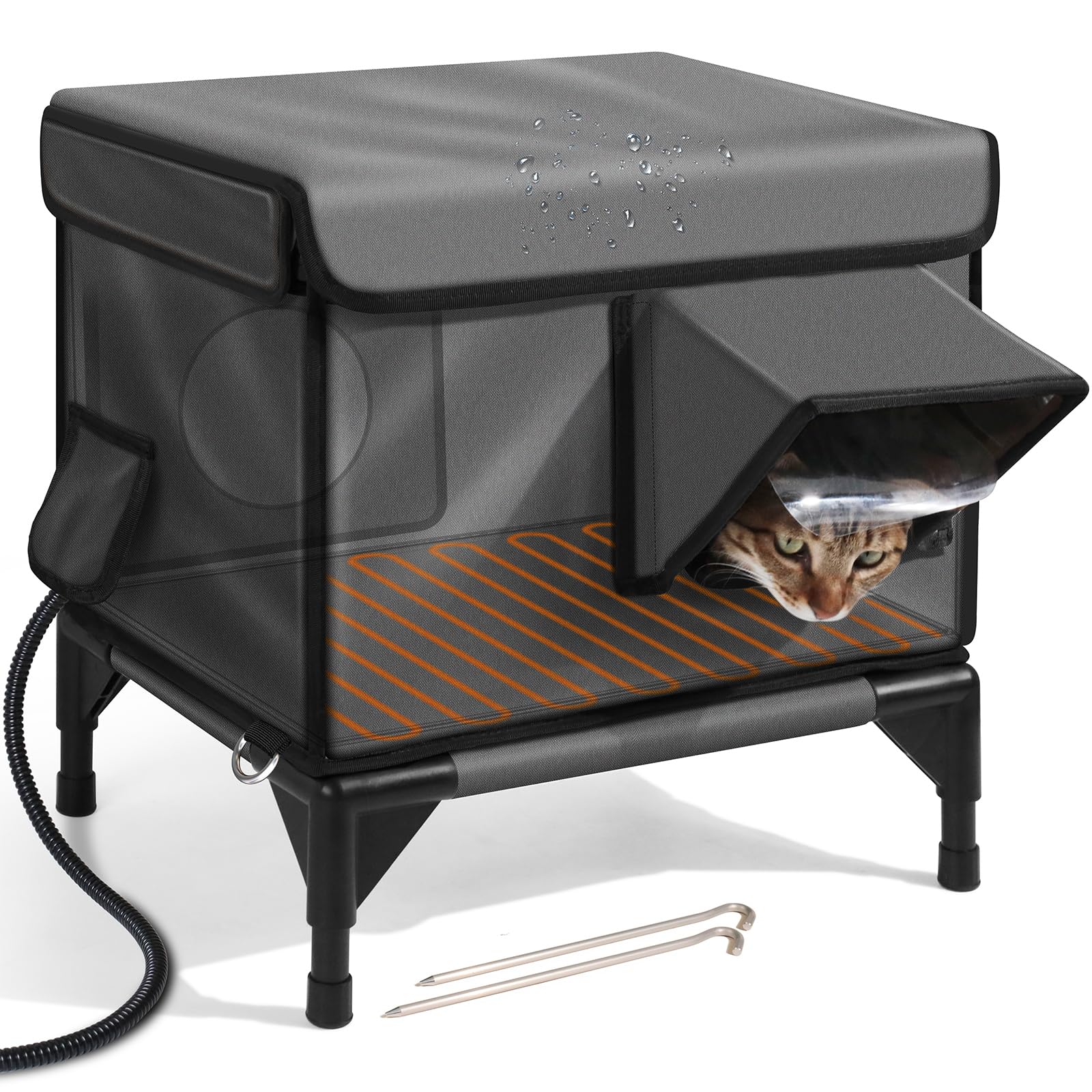 Outdoor Heated Cat House in Winter,Extremely Insulated & Weatherproof ...