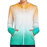 Amazon.com : Women's UPF 50+ UV Sun Protection Clothing Zip Up Hoodie SPF Long Sleeve Sun Shirt ...