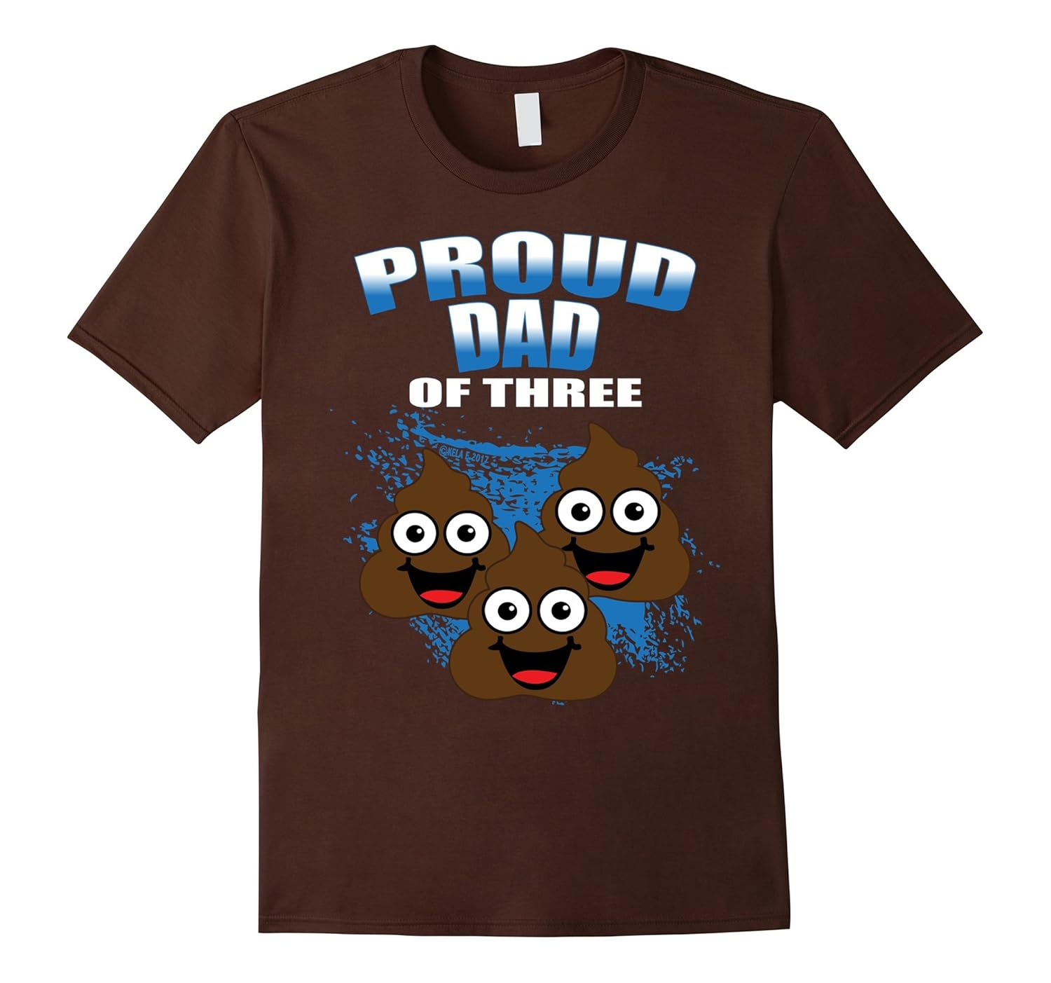 Proud Dad Of Three Poop Funny Poop Emoji Shirt For Dad-CD – Canditee