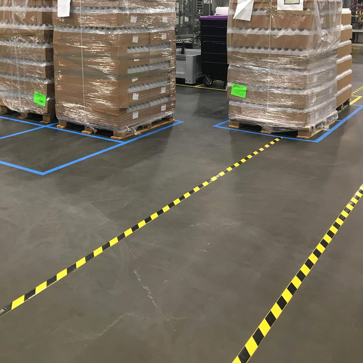 Extra Long 66m x 50mm Adhesive Hazard Warning Tape, Yellow and Black ...