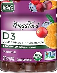 MegaFood Vitamin D3 2000 IU (25 mcg) - Vitamin D Gummies - Bone, Muscle ...