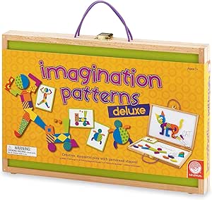 Amazon.com: MindWare Imagination Magnets Patterns Deluxe - Includes Wood Carrying Case, Dry ...