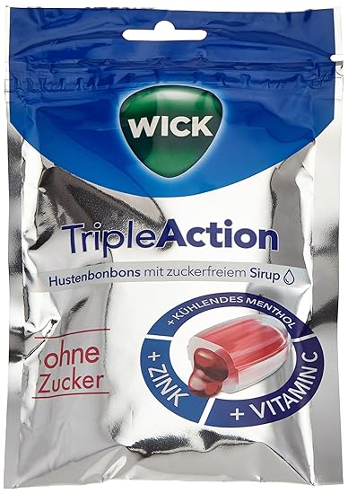 WICK Triple Action ohne Zucker, 10er Pack (10 x 72 g): Amazon.de ...
