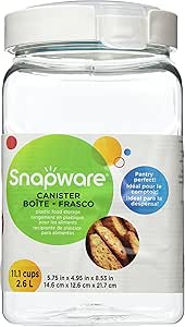 Amazon.com: Snapware Square-Grip Canister, 11.1 cups/ 2.6 liters: Food ...