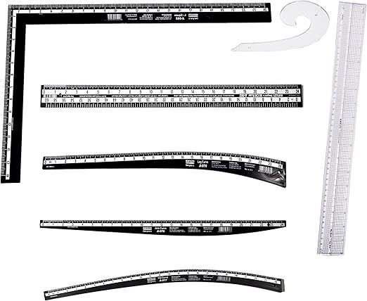 HIRDAY® Complete Fashion Designing Tailoring Scales Set of 7 - Hip ...