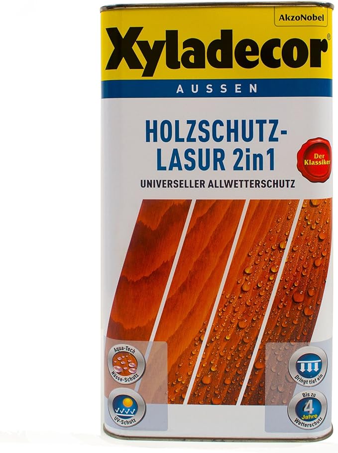 XYLADECOR Holzschutz-Lasur Grau 2,5l - 5255581: Amazon.de: Baumarkt