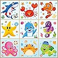 Amazon.com: Whaline 193Pcs Ocean Animal Window Clings Summer Under The ...