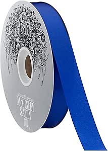 Amazon.com: McGinley Mills 7/8" W Acetate Satin Ribbon, Royal Blue, 100 ...