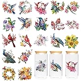 Amazon.com: Rngmsi Vintage UV DTF Cup Wrap - 20 Sheets Flower Bird UV DTF Cup Wraps for 16 oz ...