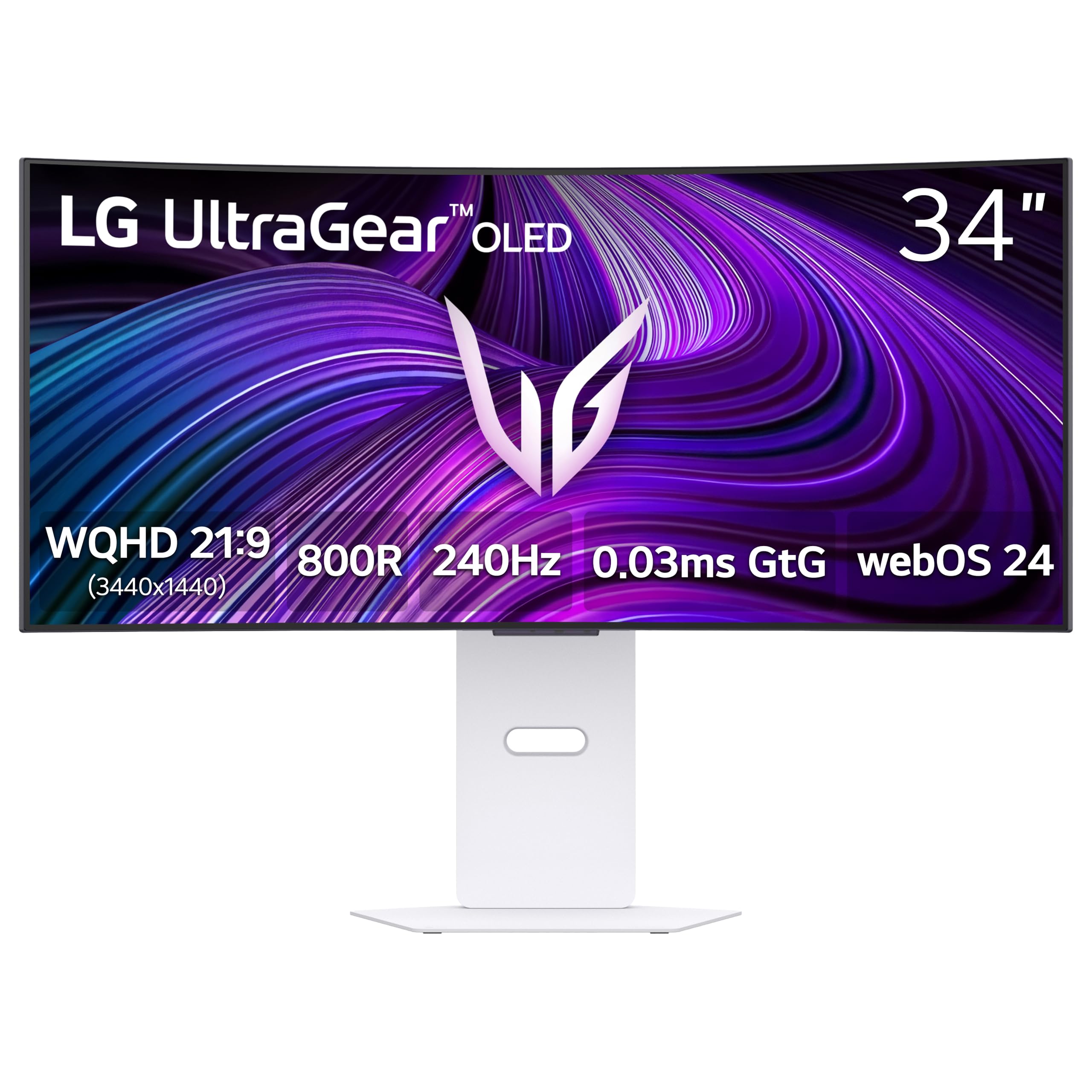 LG 34GX90SA-W 34-inch Ultragear WQHD (3440 x 1440) OLED Curved Gaming ...