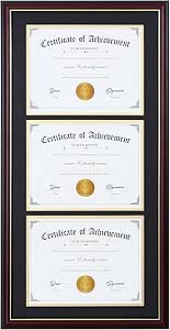 Amazon.com - ELSKER&HOME Triple Diploma Frames 8.5 x 11, Fits 3 ...