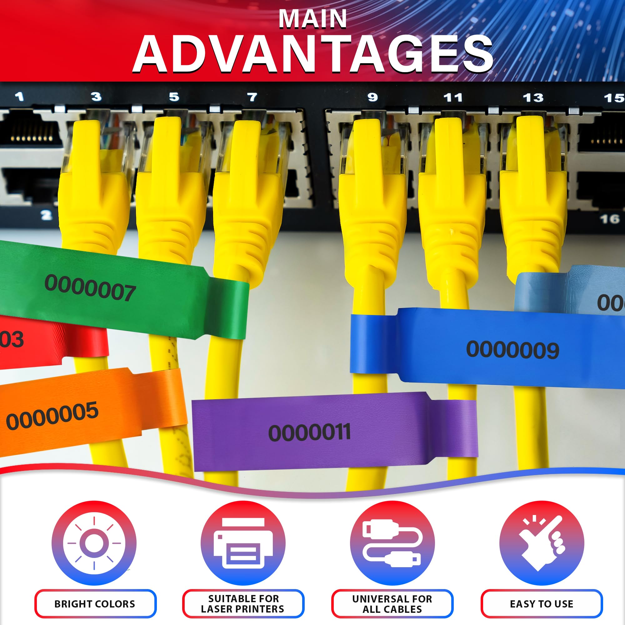 Mua 240Pcs Cable Labels Waterproof Tags - Water Resistant Labels for ...