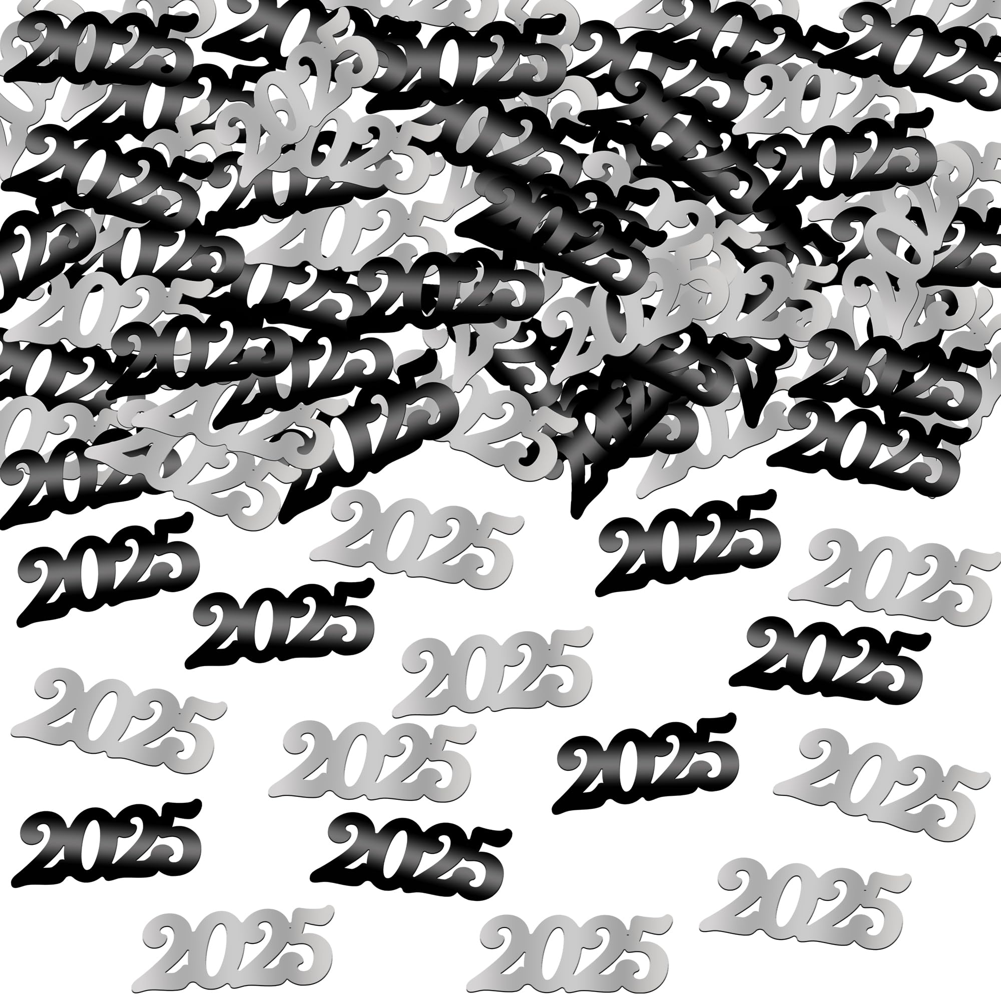 KatchOn, Black and Silver 2025 Confetti - Pack of 500 | Graduation ...