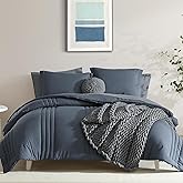 Amazon.com: Bedsure Full Comforter Set Slate Blue - Bed in a Bag Full ...