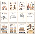 Amazon.com: Whaline 12 Sheets Calming Corner Classroom Posters Boho ...