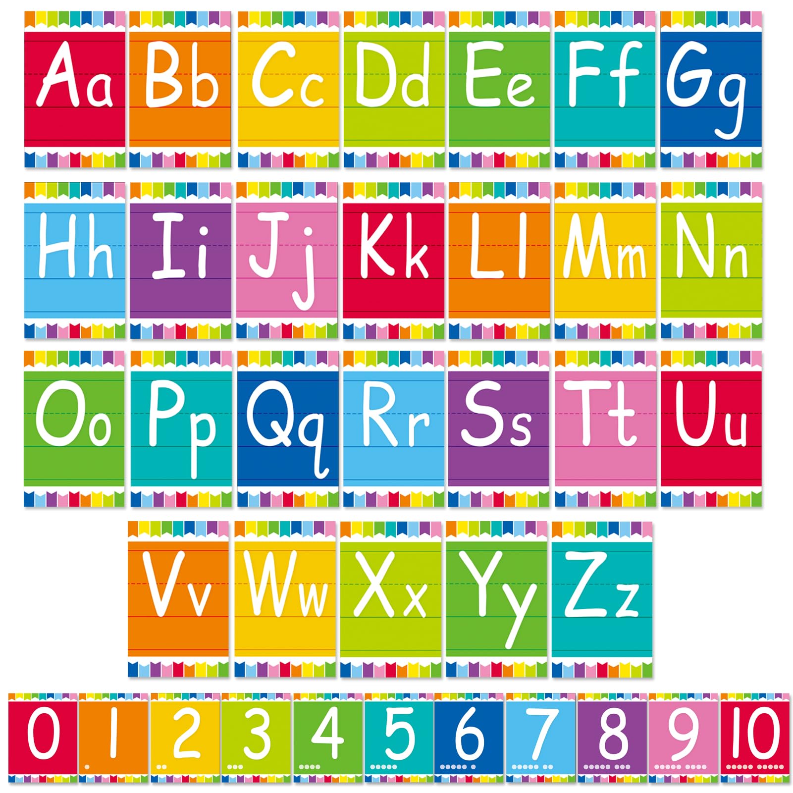 Bulletin Board Alphabet - ABC Alphabet Poster Classroom Decorating Set ...