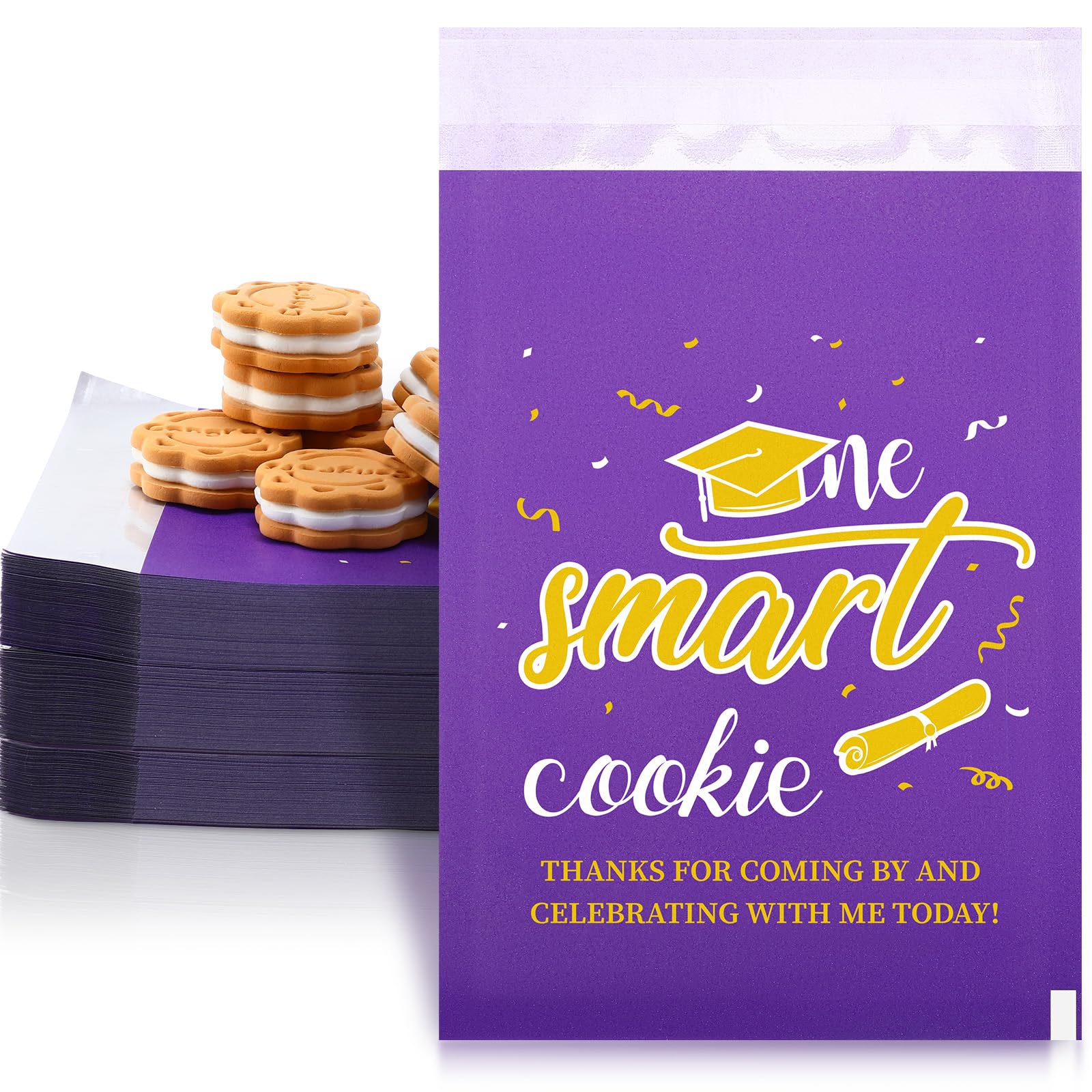 MotiMind 200 Pcs Graduation Candy Cookie Gift Bags Graduation Cookie ...