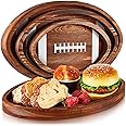 Amazon.com: Geetery 3 Pcs Football Serving Trays and Platters Wooden ...