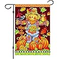 Amazon.com : Happy Fall Garden Flags,Double Sided Autumn Flag Scarecrow ...