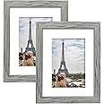 Amazon.com - Hongkee 8x10 Picture Frame Set of 2,Grey Photo Frame of Rustic Style,Multi 8 by 10 ...