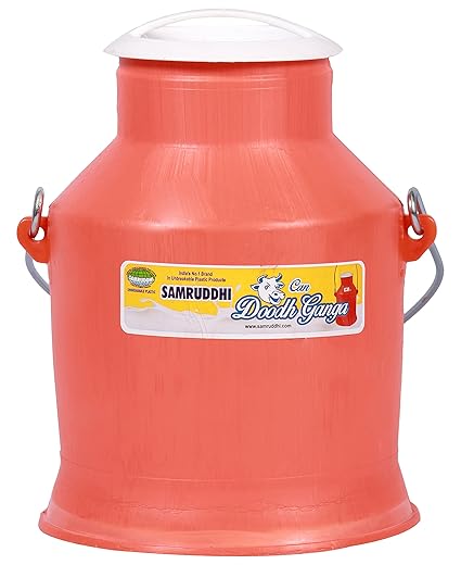 Buy Samruddhi Plastic Milk Can, 5 Liters, Brown Online at Low Prices in ...