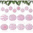 Amazon.com: Panelee 24 Pcs Pink Candy Christmas Tree Ornaments PVC Xmas ...