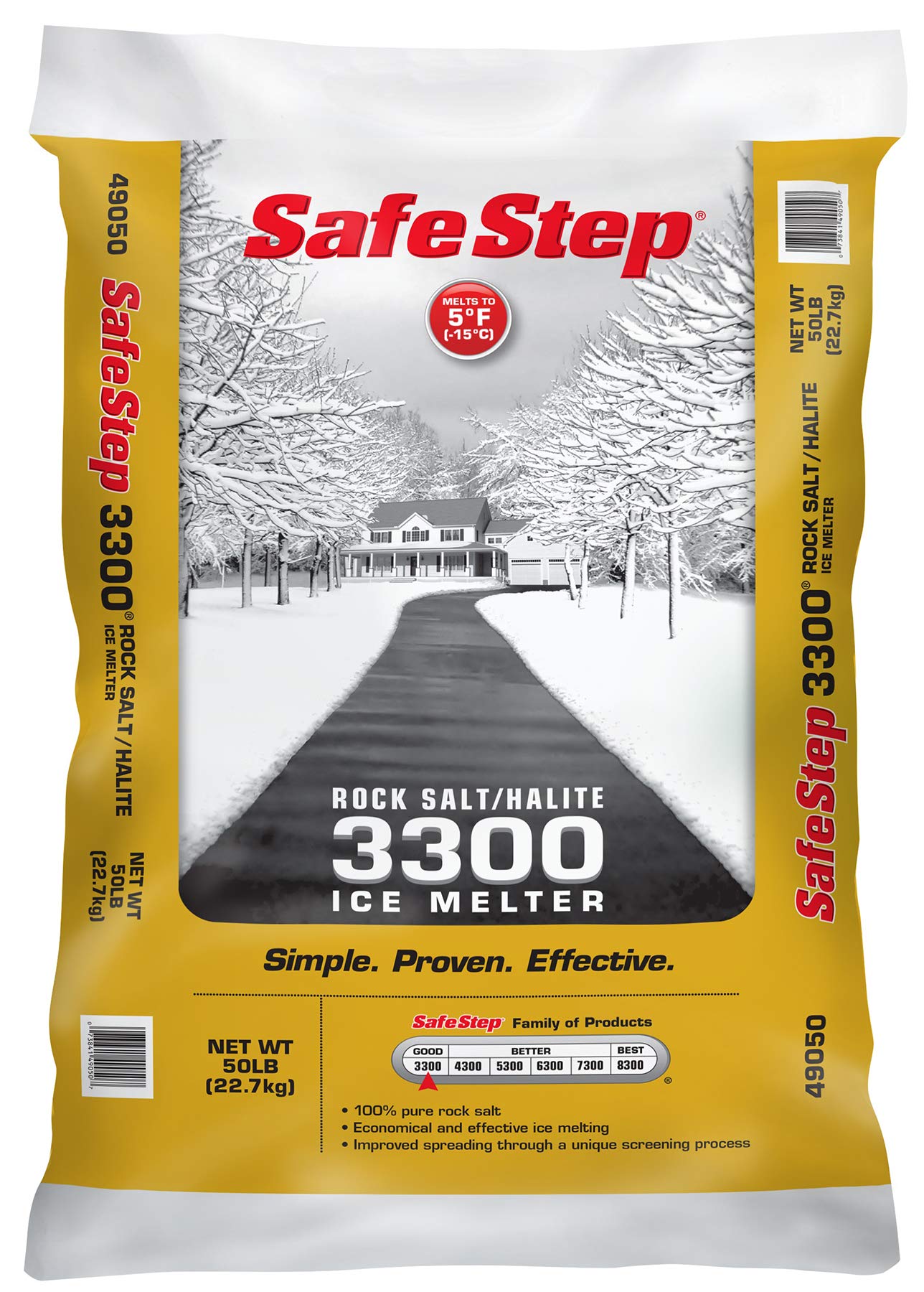 Safe Step Rock Salt Ice Melter Sodium Chloride (Rock Salt) Melts Ice ...