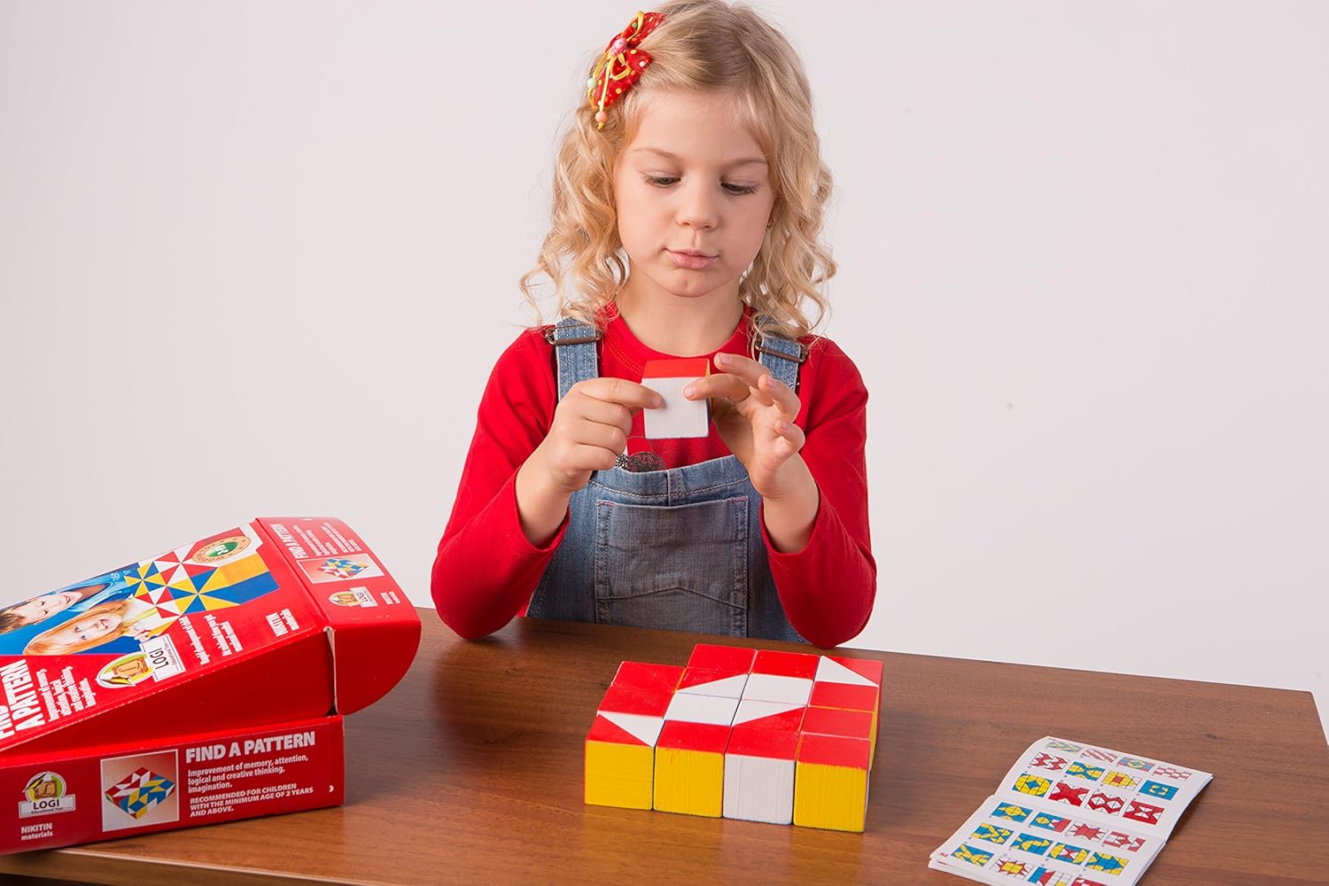 Amazon.com: Wooden cubes FIND A PATTERN blocks - kids educational toys ...
