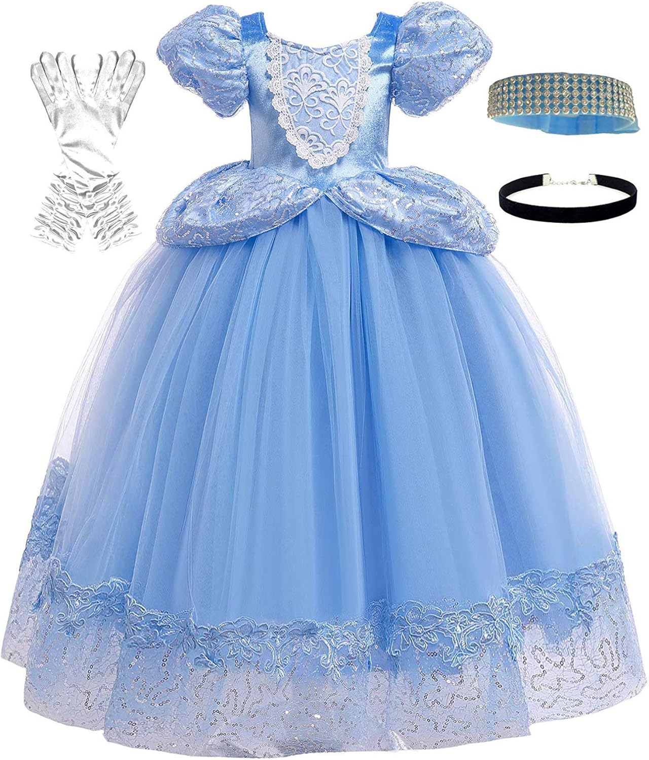 Amazon.com: Romy's Collection Princess Blue Cinderella Costume Party ...