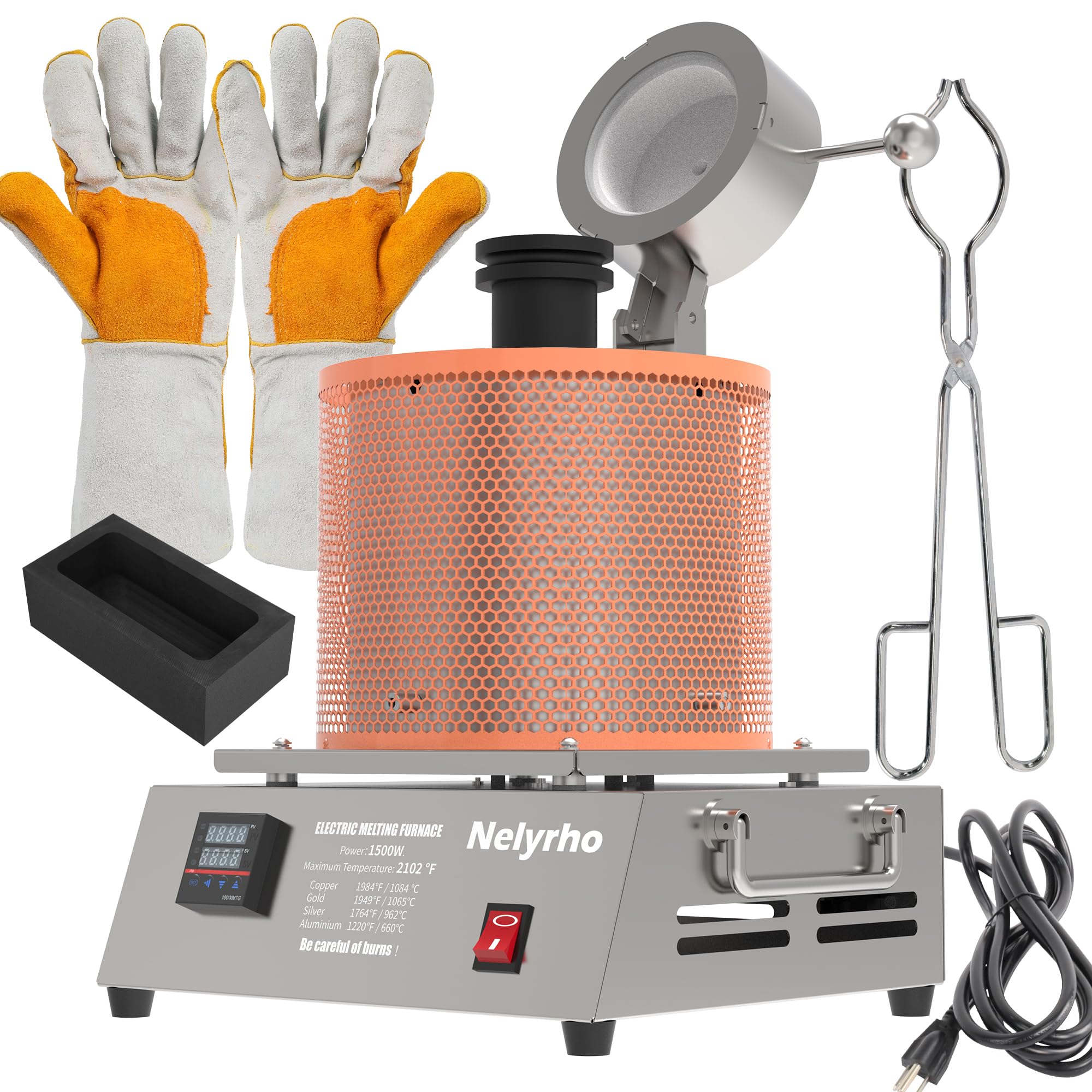 Mua Nelyrho Electric Melting Furnace, 1500W Heating Quickly, Max 2102 ...