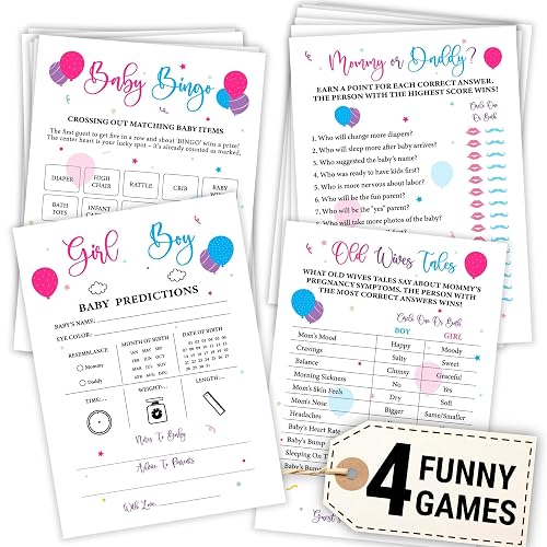 Baby Gender Reveal Games For Guests - 4 Funny Baby Shower Games For ...