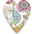 Amazon.com: DEMDACO Kind in Heart Pink Floral Heart 10.5 x 8.5 ...