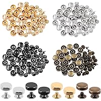 Amazon.com: Swpeet 32Pcs Gold Screw Back Rivets Stud Set, Round Purse ...