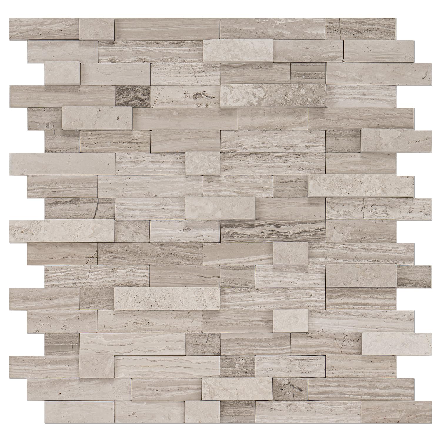 V-MOZZA Peel and Stick Stone Tile, 5-Sheet Peel and Stick Stone Mosaic ...