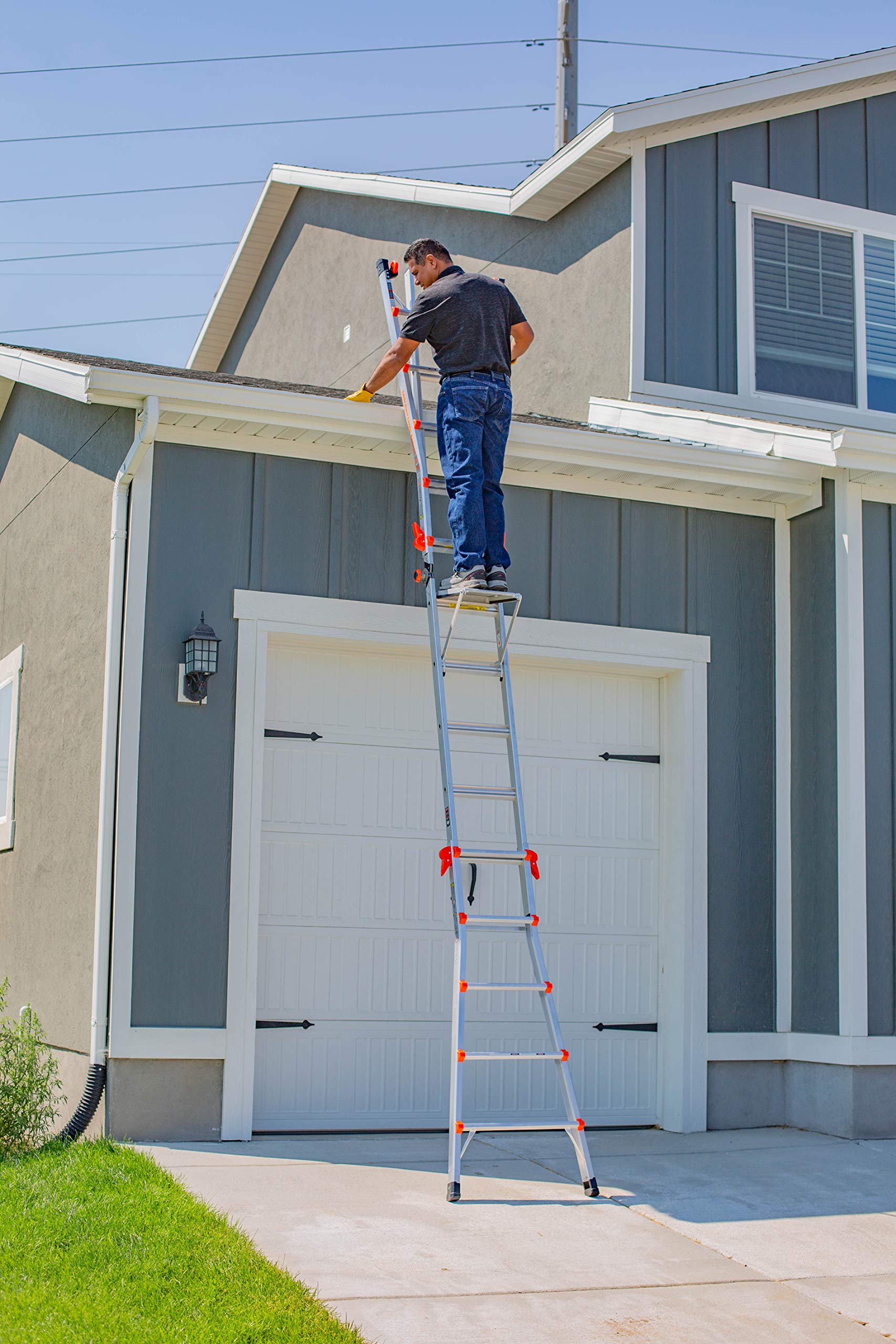 Little Giant Ladder Systems 10104 375-Pound Rated Work Platform Ladder ...