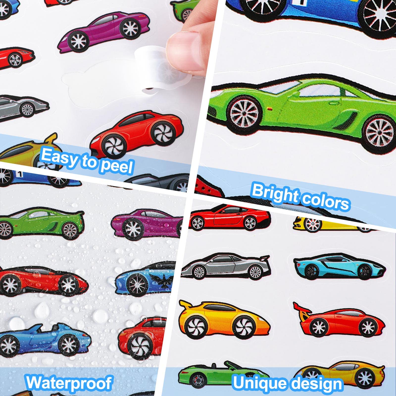 Mua 500 Pcs Race Car Stickers for Kids Transportation Stickers Sports ...
