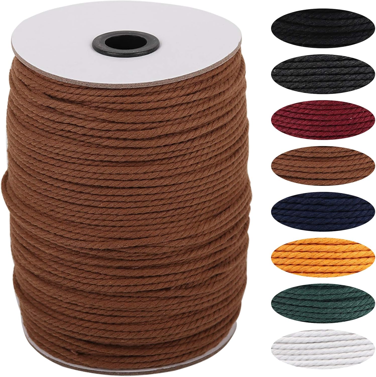 Amazon.com: Coffee Macrame Cord 3mm x 270yards, Colored Macrame Rope, 3 ...