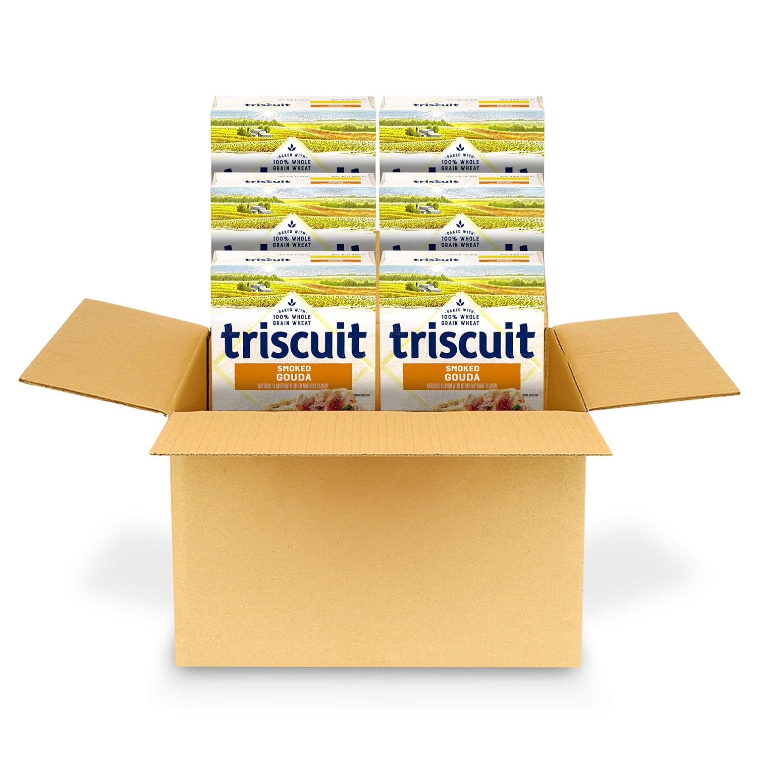 Triscuit Smoked Gouda Whole Grain Wheat Crackers, 6 - 8.5 oz Boxes