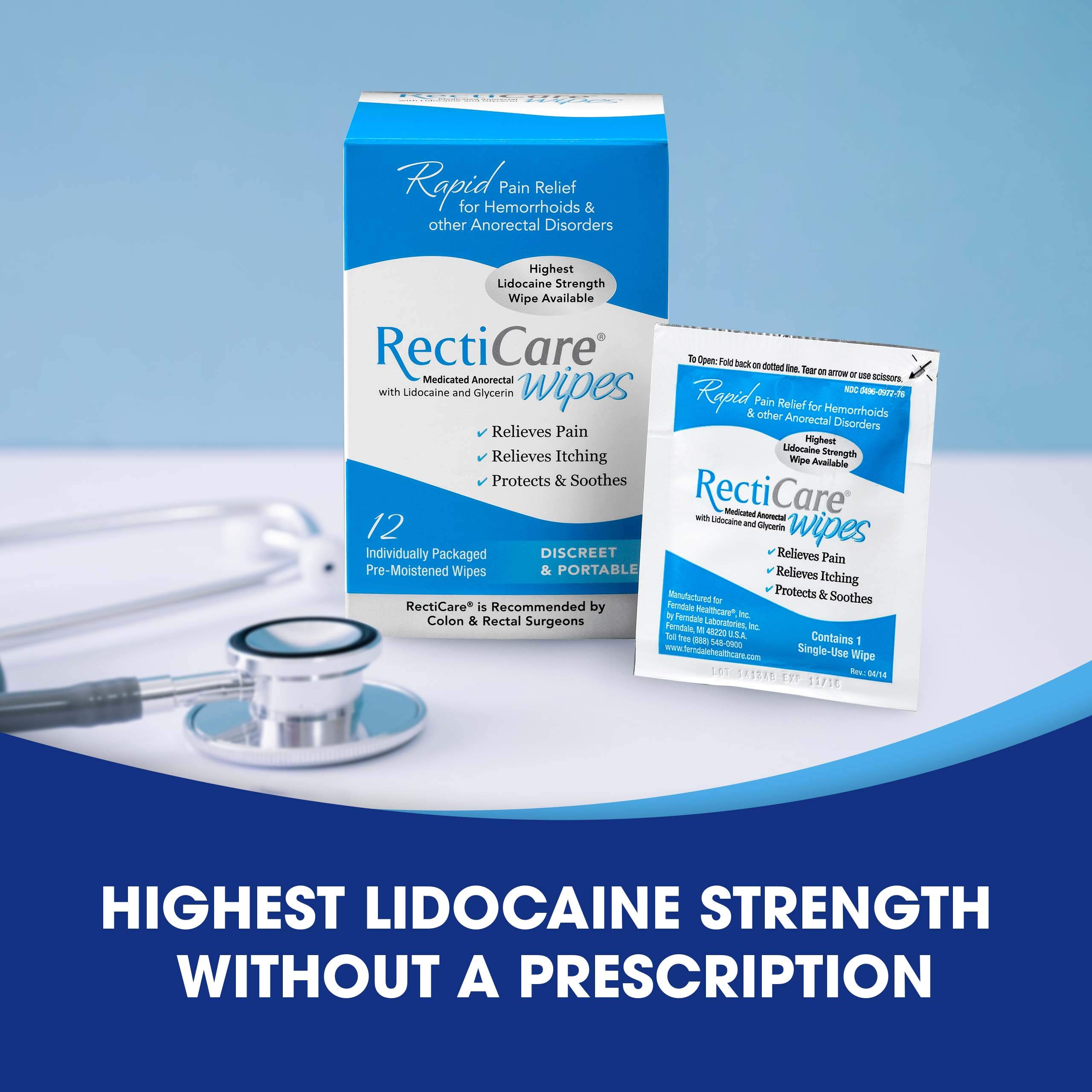 Mua RectiCare Medicated Anorectal Wipes – Maximum Strength Topical ...