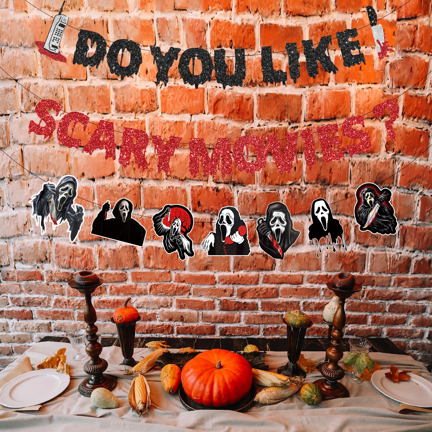 Mua Scream Party Decorations, NO-DIY Horror Birthday Party Decorations ...