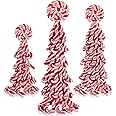 Amazon.com: 3 Pieces Christmas Ribbon Candy Tabletop Tree Decoration ...