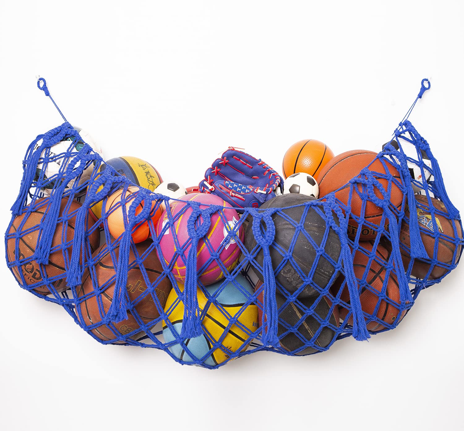 Diocos Sports Ball Storage Net Hammock for Garage Hanging Basket ...