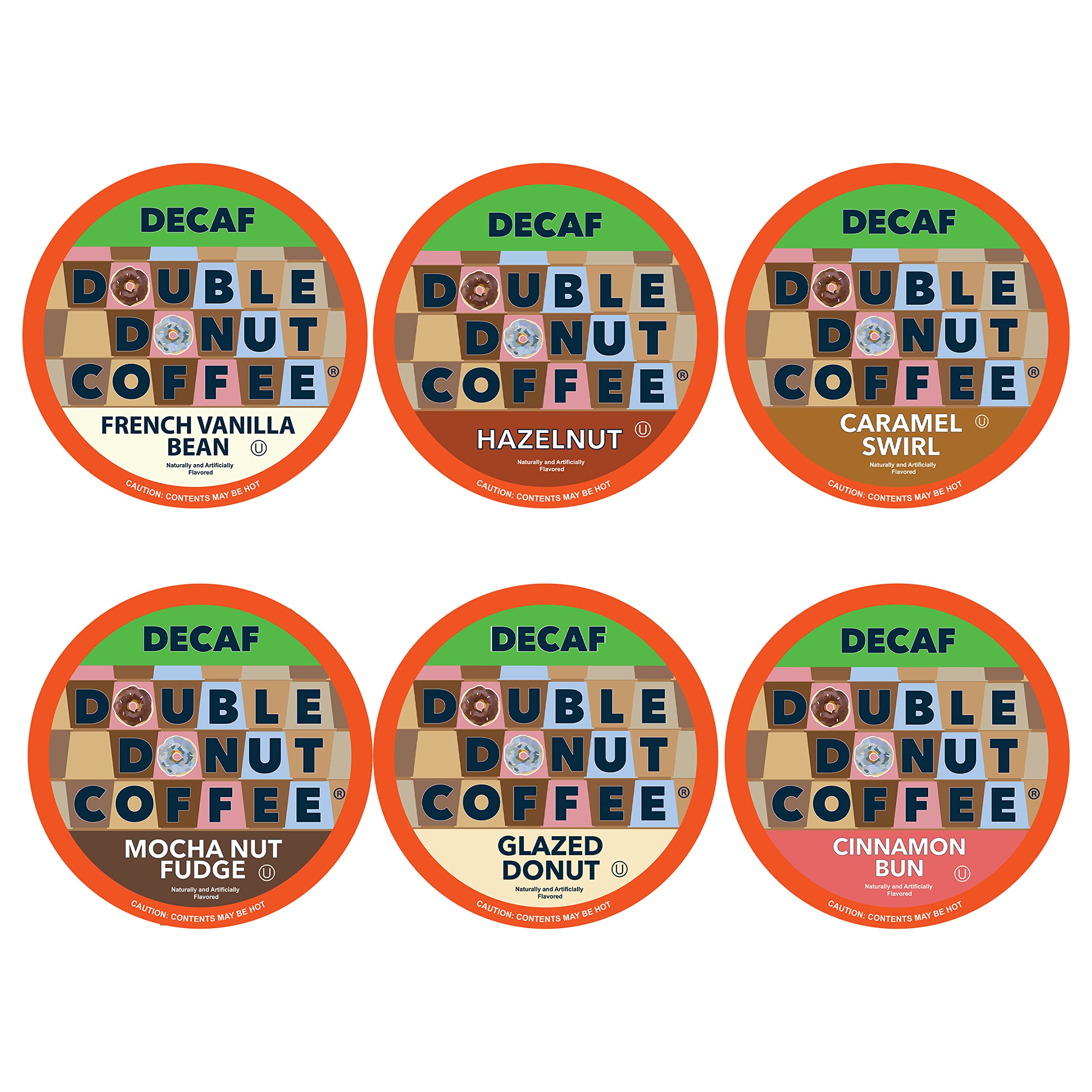 Double Donut Coffee Decaf Flavored Coffee Single Serve Cups For Keurig ...