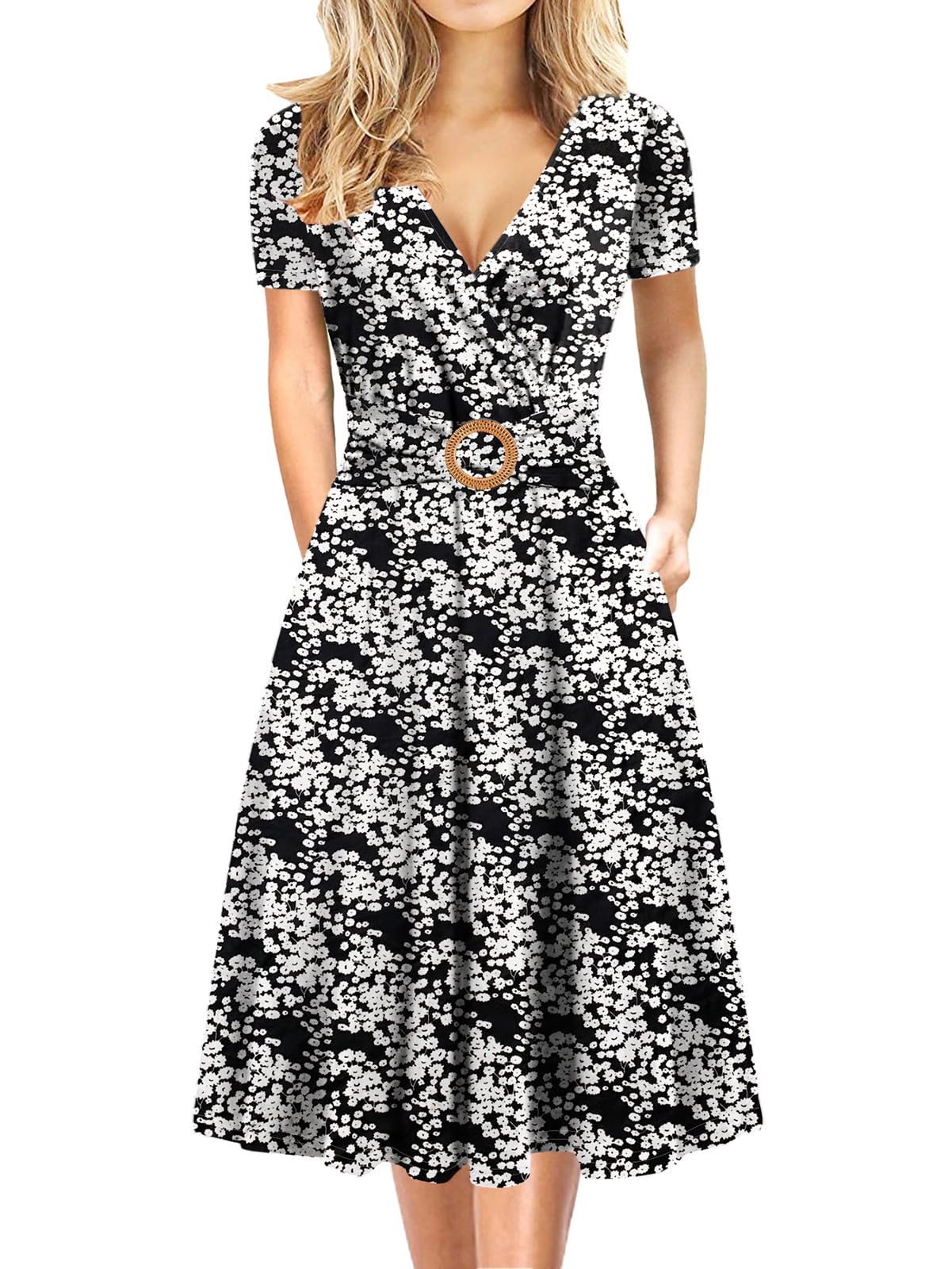 HELYO Business Dress for Women with Pockets Petite Summer Casual Office ...