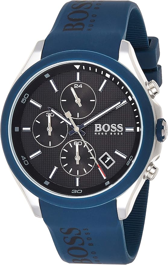 Hugo Boss Herren Chronograph Quartz Uhr mit Silikon Armband 1513717 ...