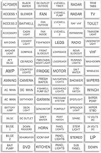 Amazon.com: WHITE Marine Boat Dash Board Switch Instrument Panel Decal ...