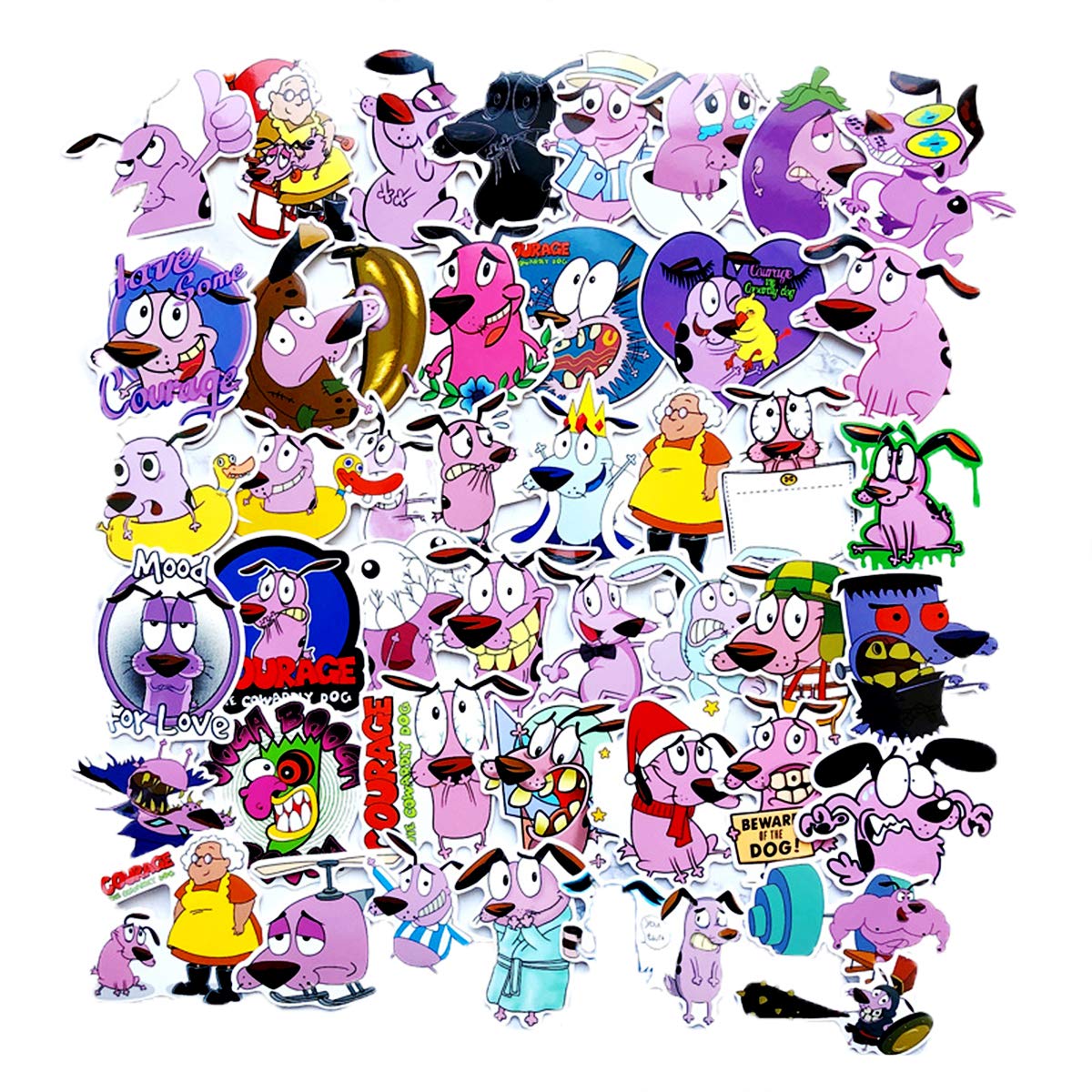 Buy Courage The Cowardly Dog Stickers 50pcs Decals for Laptops Water ...