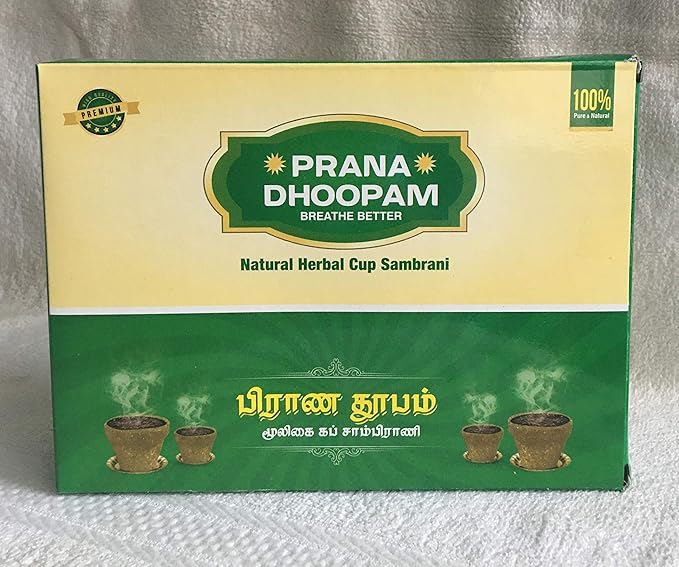 Life Light Prana Dhoopam Pure Natural Herbal Cup Sambrani Breathe ...