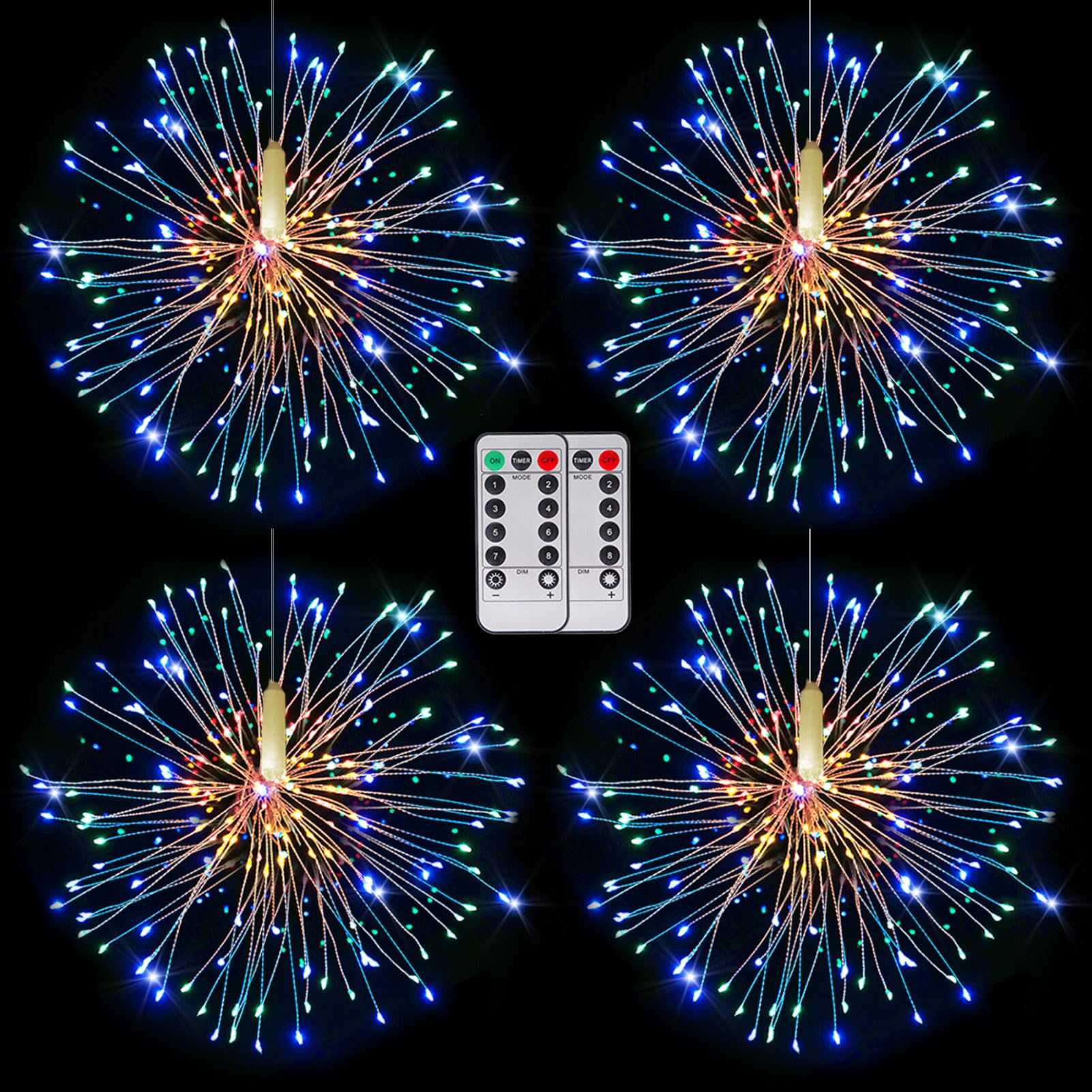 LetsFunny Fairy Christmas Lights, LED DIY 8 Modes Dimmable Lights ...