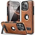 Amazon.com: WTCASE Strong Magnetic for iPhone 16 Pro Case Leather,[Compatible with MagSafe ...